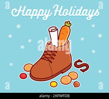 Sinterklaas (Saint Nicholas) Day tradition, carrot with letter in a ...