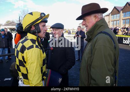 William Mullins Trainer of State Man after winning the Unibet Morgiana ...