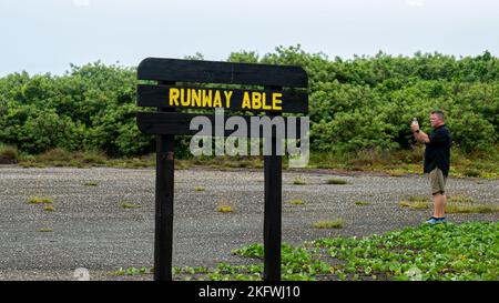 World War 11 Runway Able airfield, Tinian, Northern Mariana Islands ...