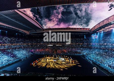 Al Khor, Qatar. 20th Nov, 2022. General view as teams enter the stadium ...