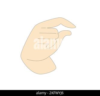 Vector Illustration of Sign Language Hand Gestures Stock Vector Image ...