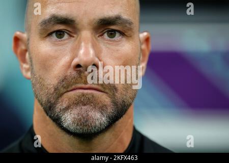 Qatar manager Felix Sanchez before the FIFA World Cup Group A match at ...