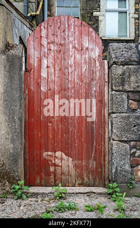 Wooden back gate to terraced housing Stock Photo - Alamy