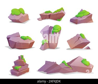 Vector illustration of broken stones in forbidden sign. Earthquake free ...