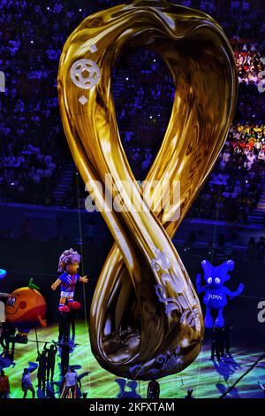 Fireworks show at Al Bayt Stadium during the opening ceremony of FIFA ...