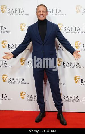 Sam Heughan arrives at the BAFTA Scotland awards at the DoubleTree By ...
