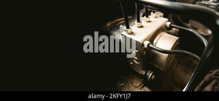 ABS unit module control box with pipes of car brake system Stock Photo ...