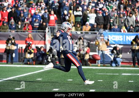 Novemebr 20, 2022: New England Patriots punter Michael Palardy (17 ...