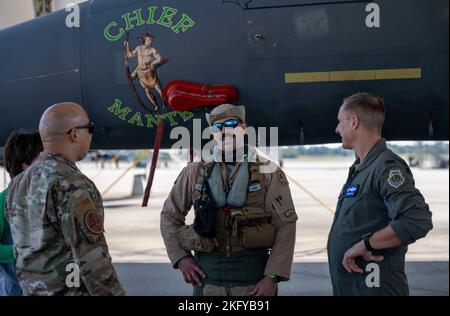 Col. Lucas Teel, 4th Fighter Wing commander (left), and Chief Master ...
