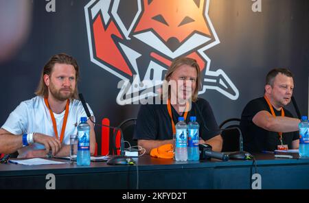 Green Island, Lipetsk, Russia 06-26-2021 rock band LSP on stage at Fox ...