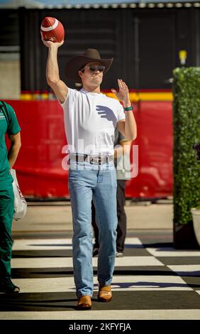 Aston Martin driver Lance Stroll of Canada steers his car during the ...