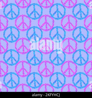 Valentines hearts seamless peace sign pattern for wrapping paper and ...