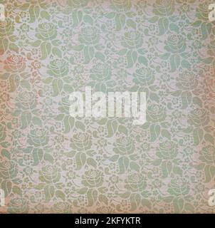 Repeating rose floral background design illustration Stock Photo - Alamy