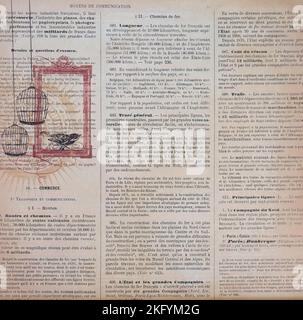 Text script based background with french theme illustration Stock Photo ...