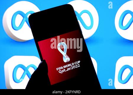 India. 21st Nov, 2022. In this photo illustration, A Twitter logo seen ...