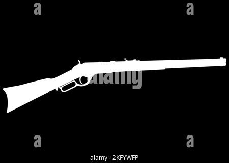 Old west period .44-40 Winchester lever-action repeating rifle M1866 ...