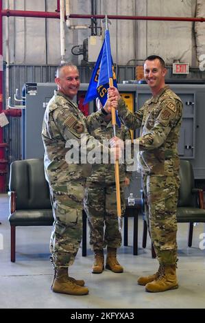 Col. Terry Rosenbalm, 507th Maintenance Group commander, presents the ...