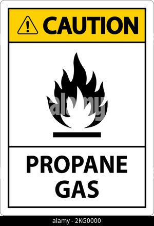 Symbol Propane Caution Label, Propane Gas Sign Stock Vector Image & Art ...