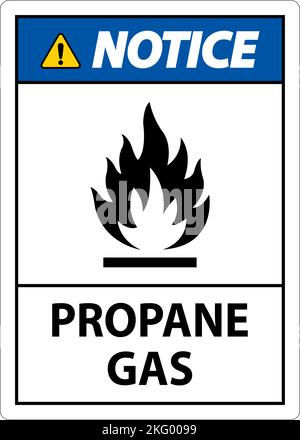 Symbol Propane Notice Label, Propane Gas Sign Stock Vector Image & Art ...