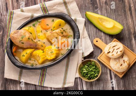 Traditional colombian chicken sancocho - Gastronomy of Colombia Stock ...