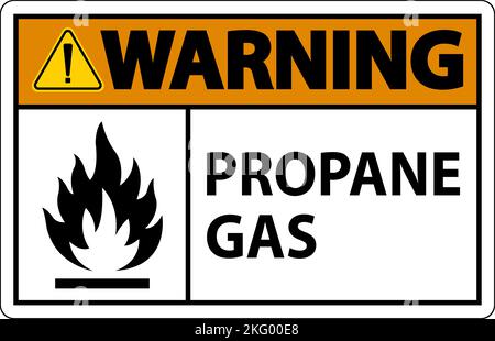 Symbol Propane Warning Label, Propane Gas Sign Stock Vector Image & Art ...