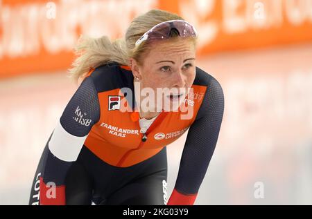 HEERENVEEN, NETHERLANDS - NOVEMBER 2: Marijke Groenewoud during the ...