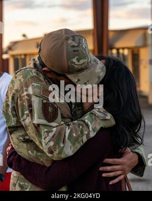 Family and friends greet redeploying members assigned to the 355th Wing ...