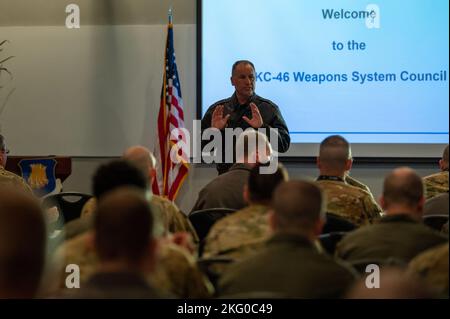 Colonel Nate Vogel, 22nd Air Refueling Wing commander, and Maj. Melissa ...