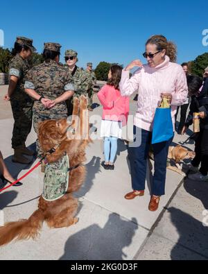 A promotion and commissioning ceremony for the Facility Dog Program at ...