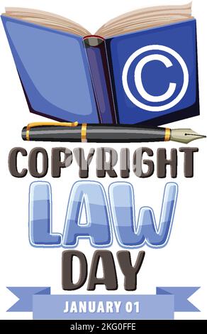 Copyright Law Day Banner Design illustration Stock Vector Image & Art ...