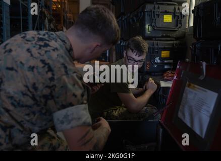 U.S. Marines with Deployable Joint Command and Control Platoon, 7th ...