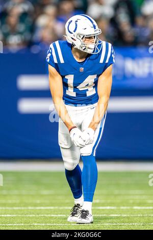 Indianapolis Colts wide receiver Alec Pierce (14) in action during the ...