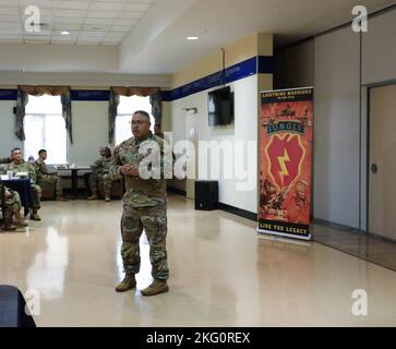 Command Sgt. Maj. Robert Haynie, 25th Infantry Division senior enlisted ...