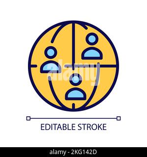 World population pixel perfect RGB color icon Stock Vector Image & Art ...