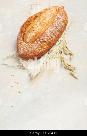 Bread assortment on neutral background. Fresh homemade pastry ...