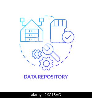 Repository blue gradient concept icon Stock Vector Image & Art - Alamy