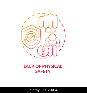 Lack of physical safety red concept icon Stock Vector Image & Art - Alamy