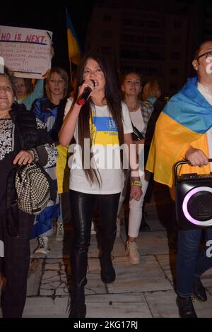 Athens, Greece. 19th Nov, 2022. Ukrainian pop singer and former ...