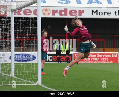 DAGENHAM ENGLAND - NOVEMBER 20 : Sophie Hillyerd of West Ham United WFC ...