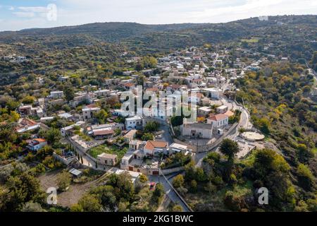 Aerial view of Kritou Terra village, Paphos Region, Cyprus Stock Photo ...