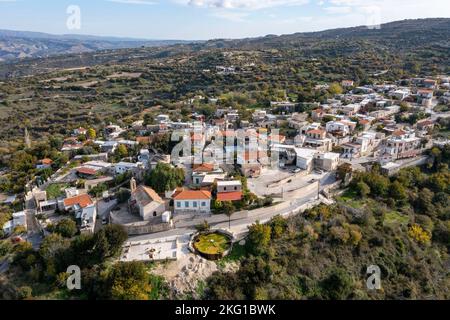 Aerial view of Kritou Terra village, Paphos Region, Cyprus Stock Photo ...