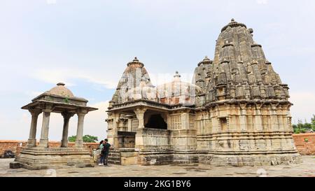 View of Trikuta Temple, dedicated to Brahma, Vishnu and Shiva ...