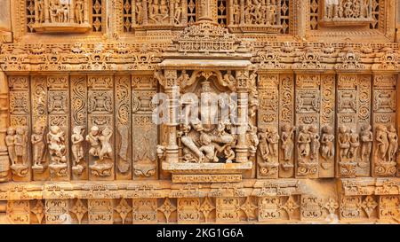 Sculpture of Hindu God on the Sas Bahu or Sahastra Bahu Temple, Nagda ...