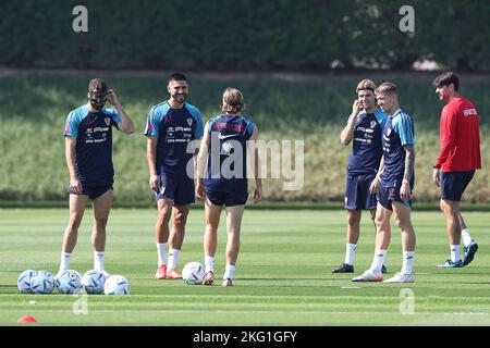 Lovro Majer and Josko Gvardiol of Croatia during the training session ...