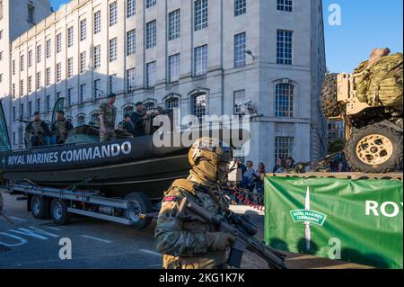 Members of the Royal Marines Commandos in the procession for the 2022 ...