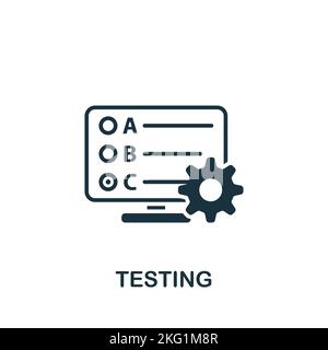 Testing icon. Monochrome simple Project Planning icon for templates ...
