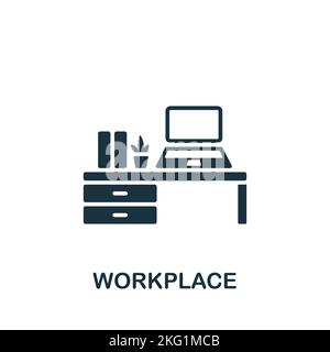 Workplace icon. Monochrome simple Project Planning icon for templates ...