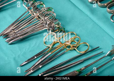 Prepare for surgical instruments during operation,scissors, forceps and ...