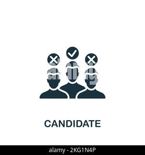 Candidate icon. Monochrome simple Recruitment icon for templates, web ...
