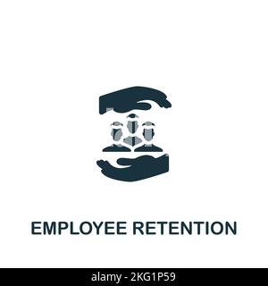 Employee Retention icon. Monochrome simple Talent Development icon for ...